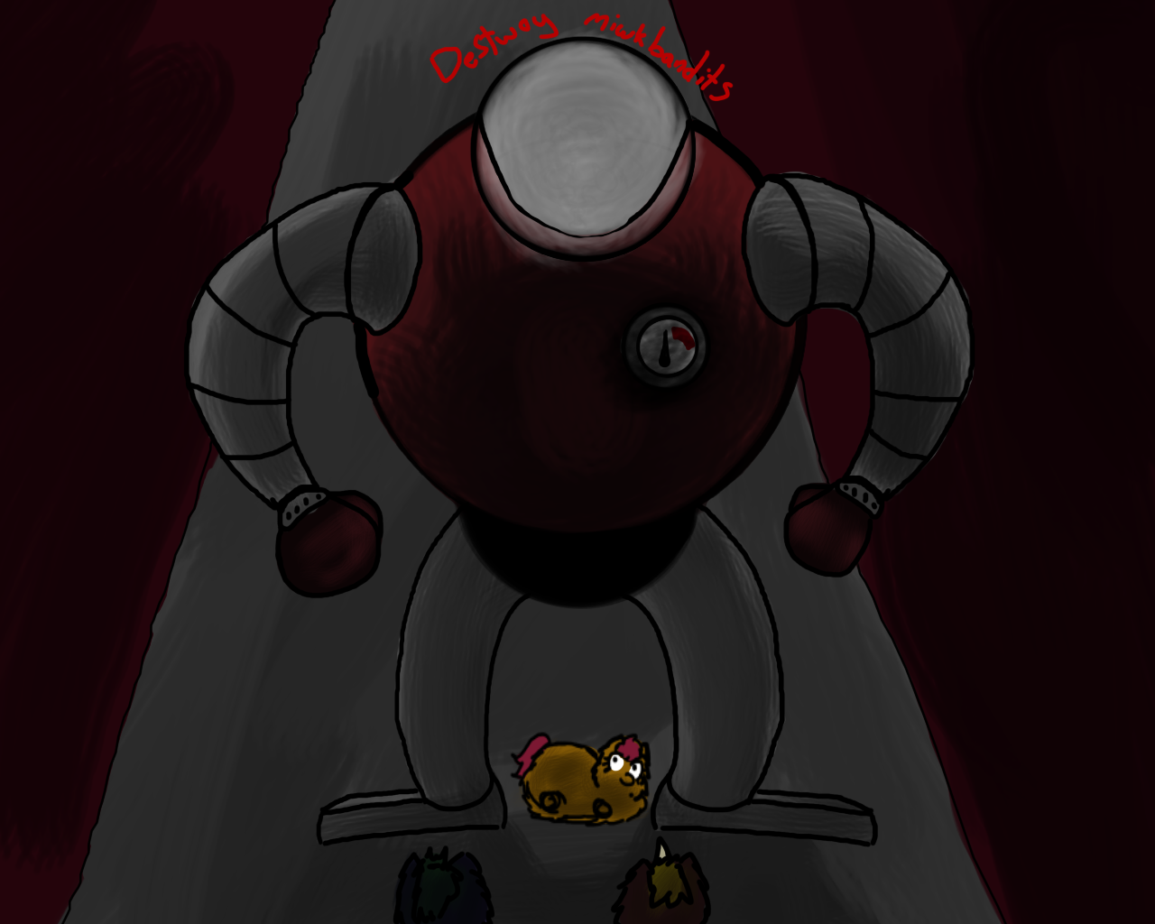 #351493 - semi-grimdark, artist:aichi, fluffy pony, dam, fluffy pony ...