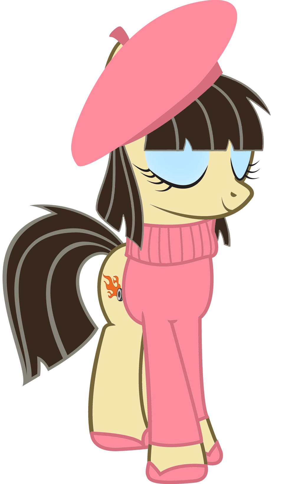 #341485 - safe, artist:cool77778, wild fire, g4, beatnik, beret ...