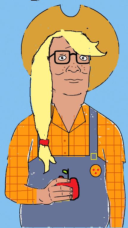 341720 Safe Applejack Human Cosplay Glasses Hank Hill King Of The Hill Male Solo