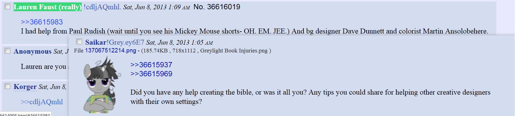 #343277 - safe, twilight sparkle, g4, faust on ponychan, lauren faust ...