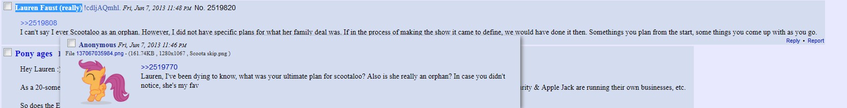 #343288 - safe, faust on ponychan, lauren faust, orphan, ponychan ...