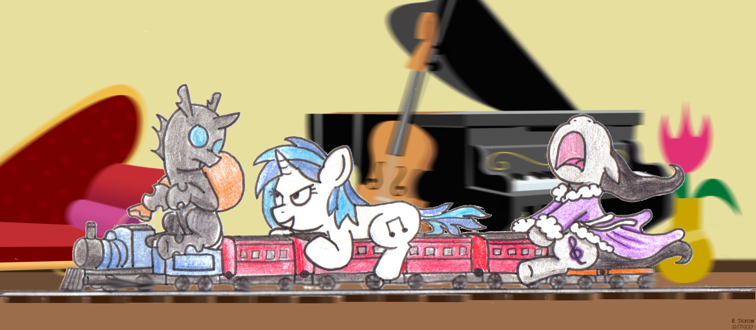 #381806 - safe, artist:bobthedalek, dj pon-3, octavia melody, vinyl ...