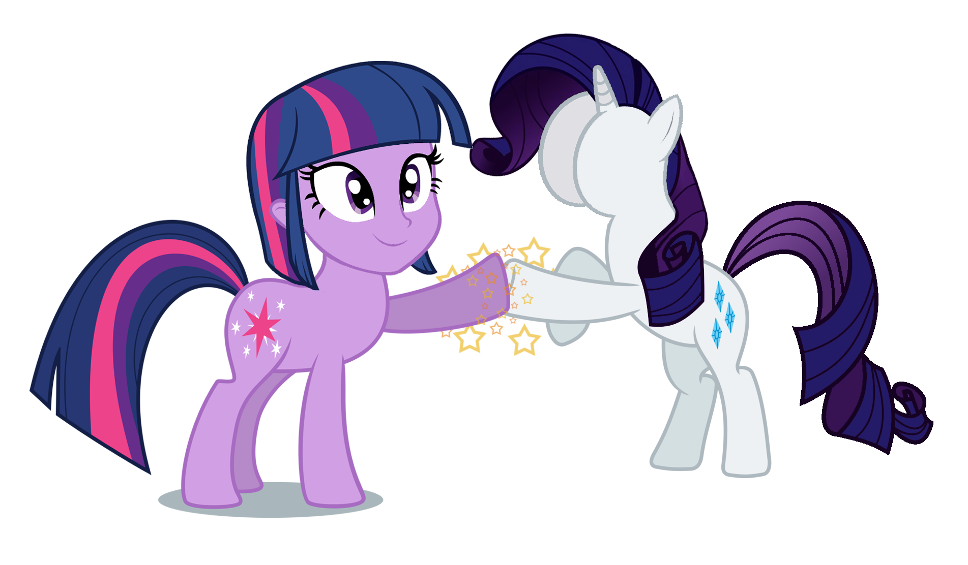 #364583 - safe, artist:php50, rarity, twilight sparkle, hybrid, pony ...