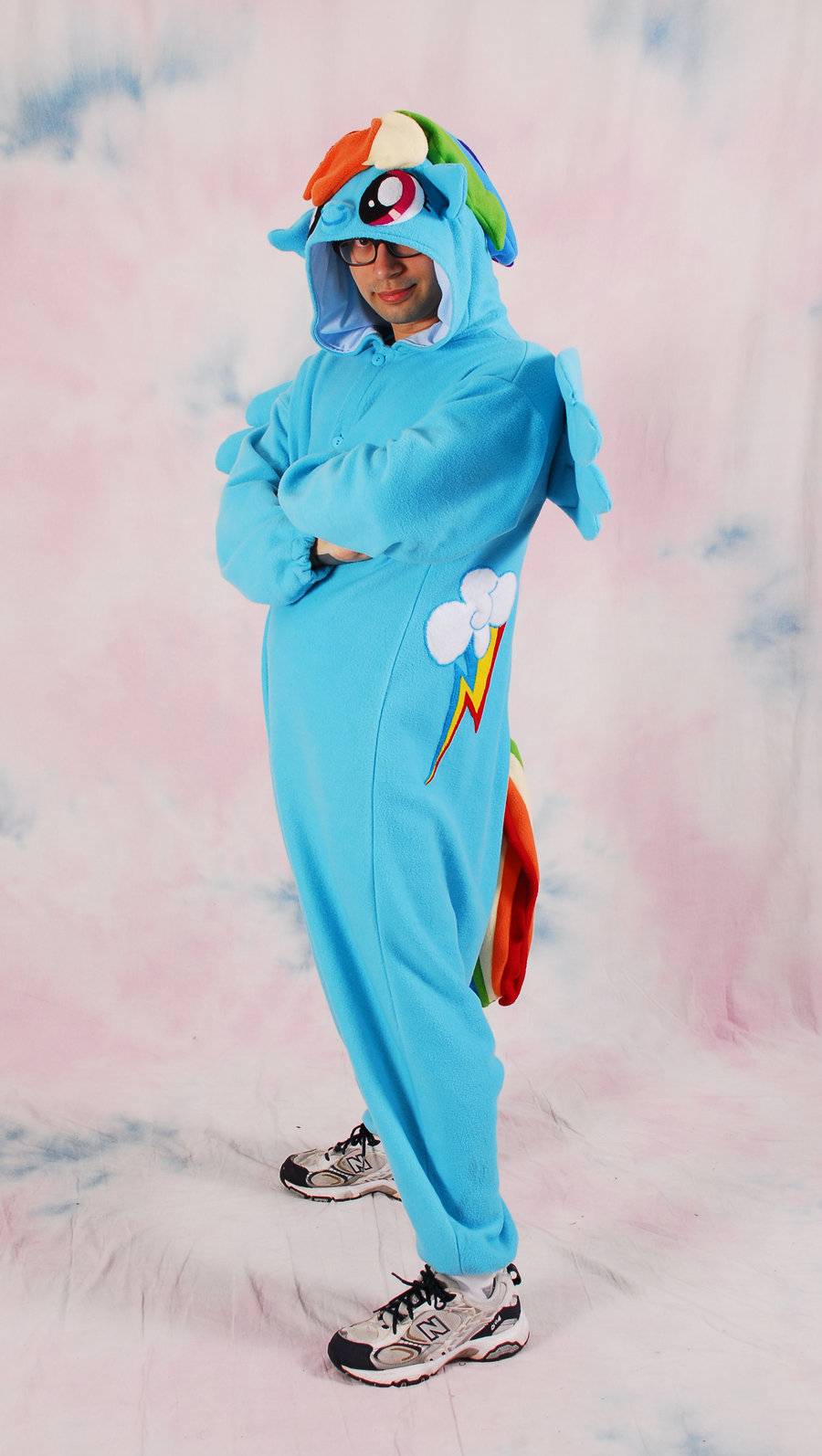 #367981 - safe, rainbow dash, human, clothes, cosplay, hoodie, irl, irl ...