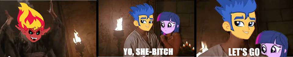 #397406 - safe, flash sentry, sunset shimmer, equestria girls, army of ...