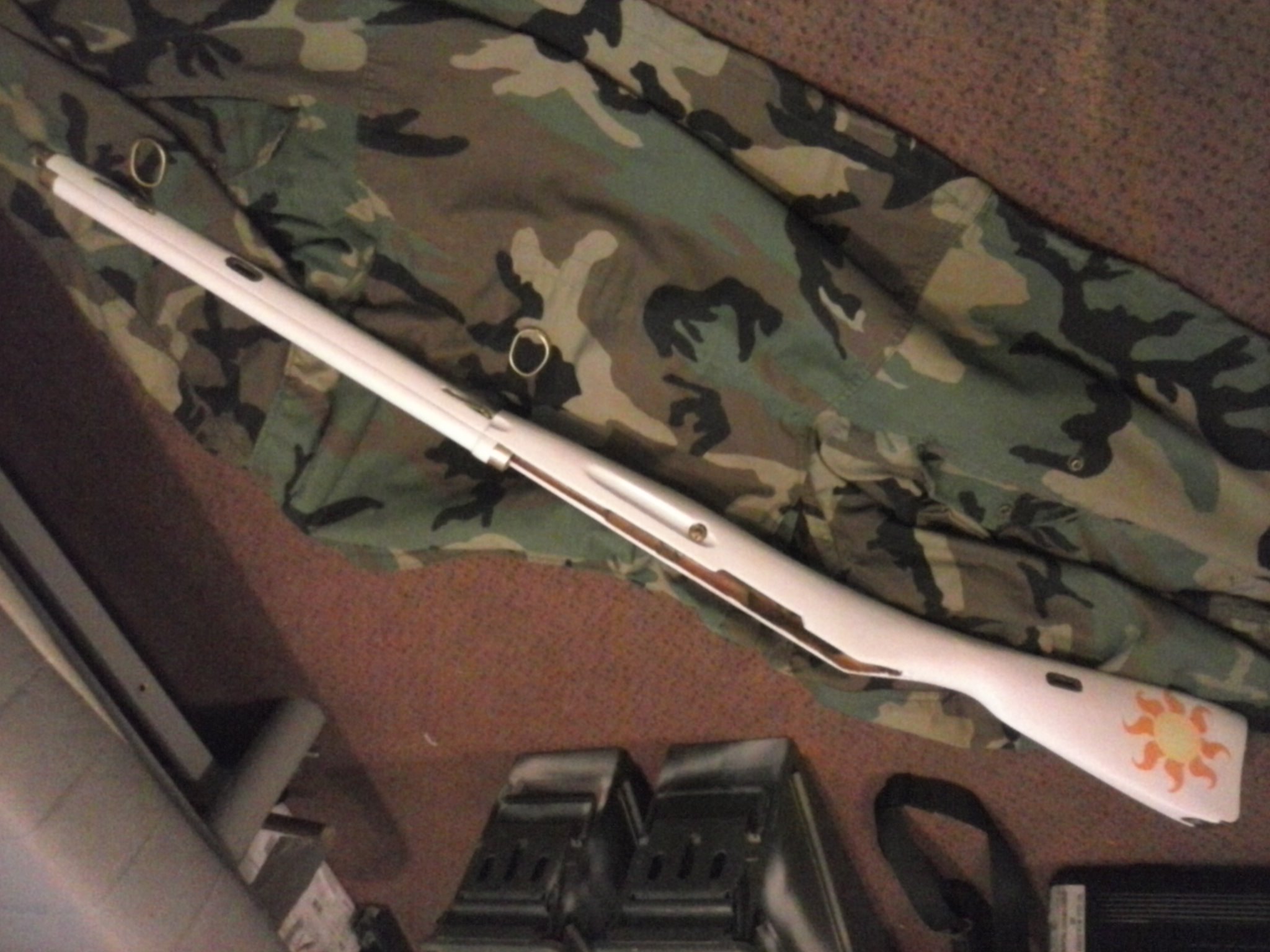 #401254 - safe, princess celestia, customized toy, cutie mark, gun ...