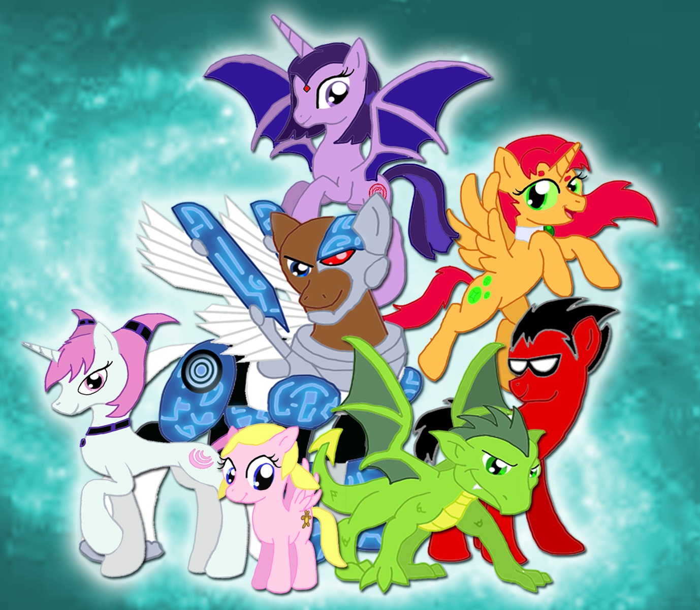 #402456 - safe, alicorn, demon pony, dragon, earth pony, pegasus, pony ...