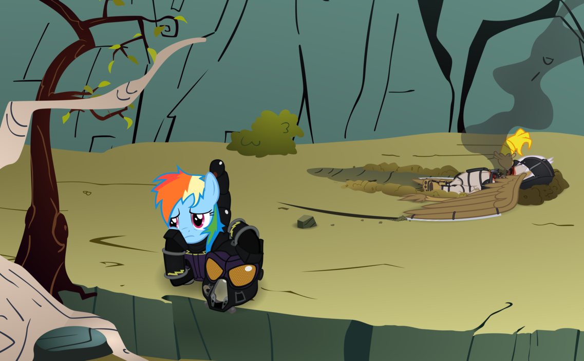 #412612 - semi-grimdark, artist:havebkyourway, gilda, rainbow dash ...