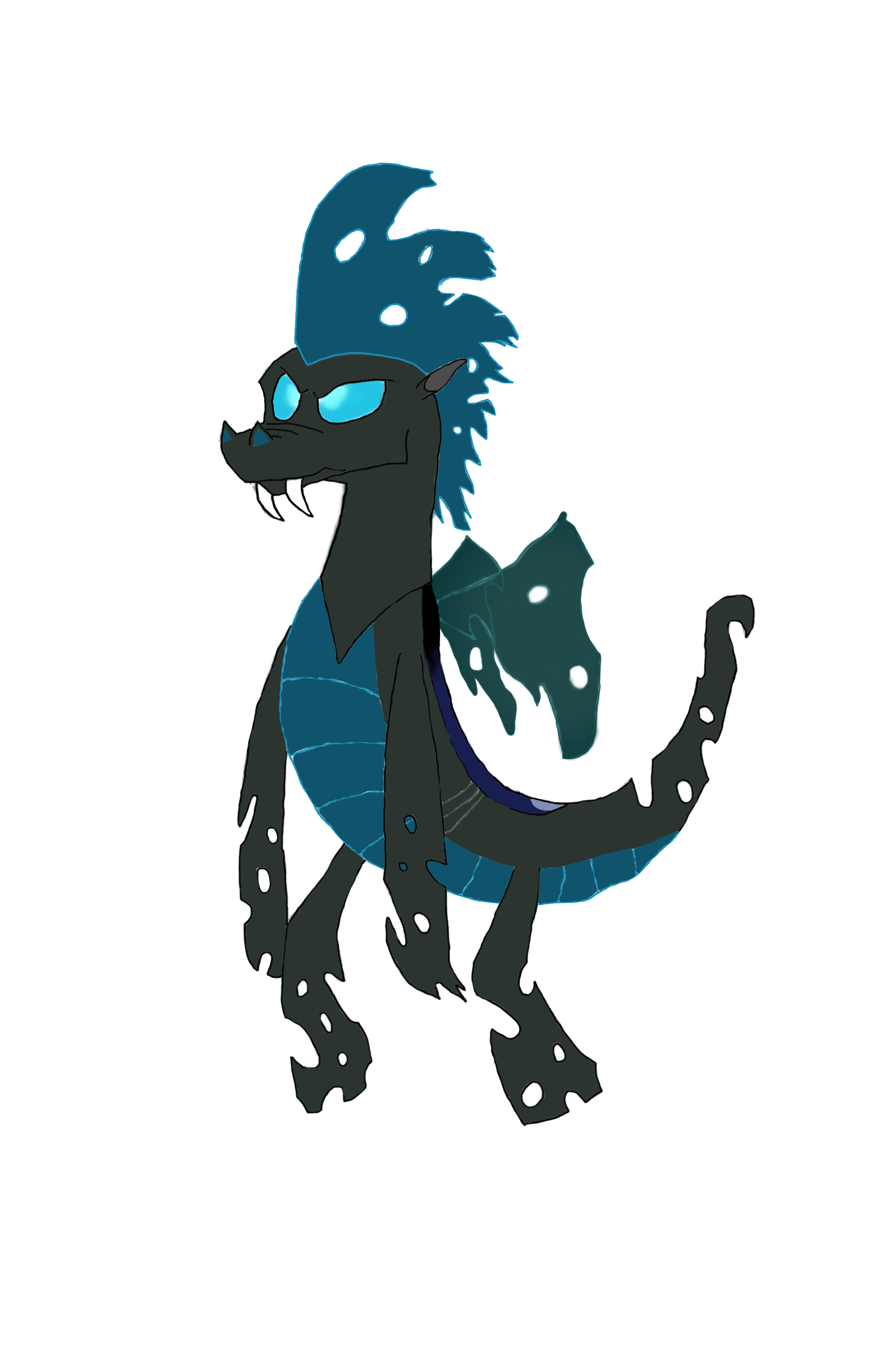 #389843 - safe, artist:relight charge, fizzle, changeling, dragon, g4 ...