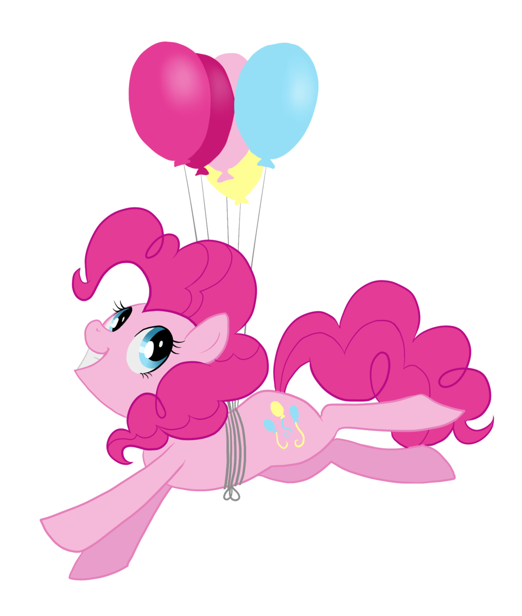 #390046 - safe, artist:pixel-prism, pinkie pie, balloon, female, solo ...