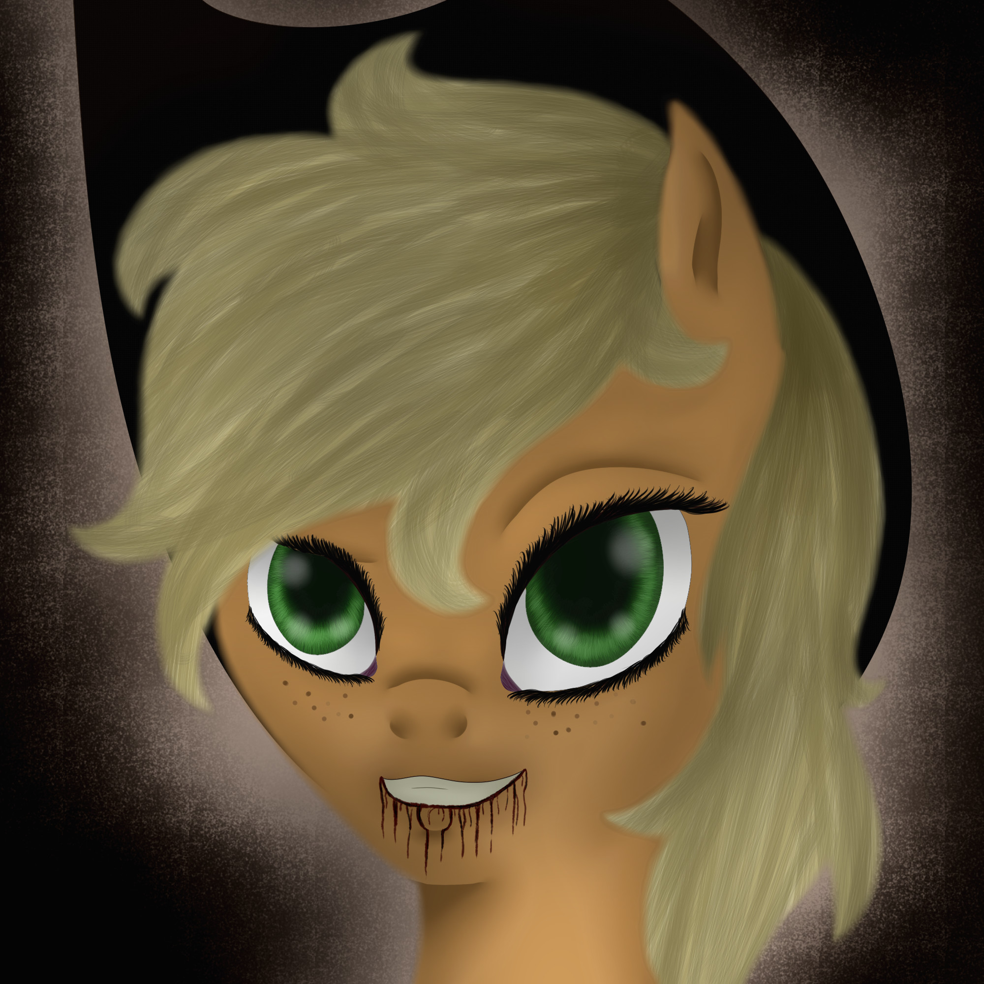 #390531 - grimdark, artist:cheesenachos123, applejack, female, solo ...