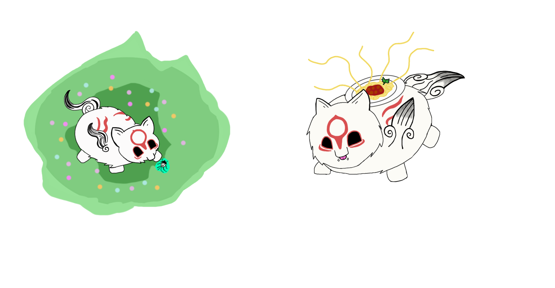 #391651 - safe, fluffy pony, fluffy pony original art, okami, raspberry ...