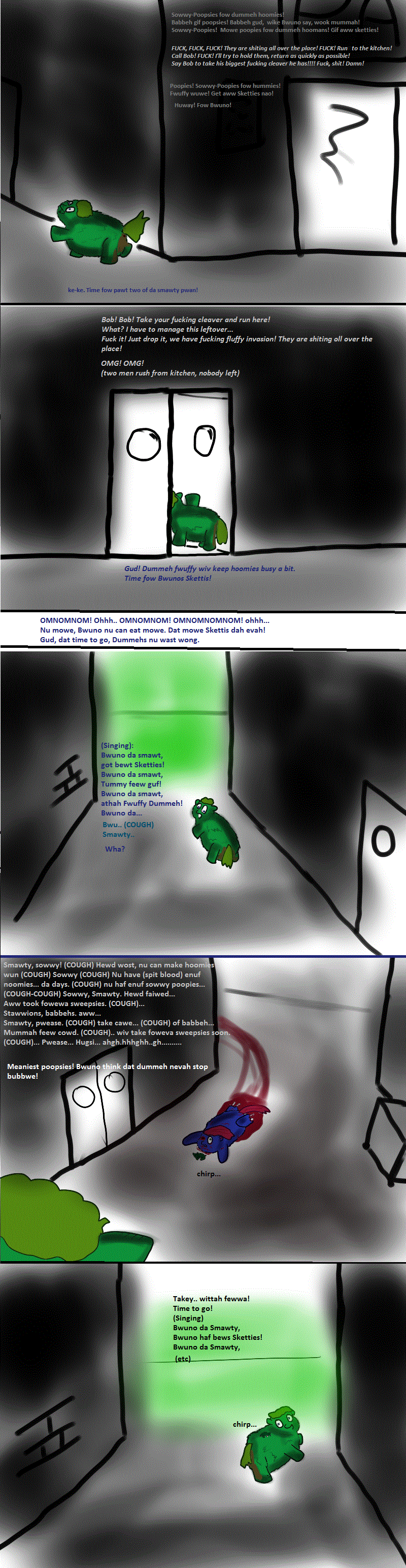 #392308 - grimdark, grotesque, fluffy pony, adoption, blood, bruno ...