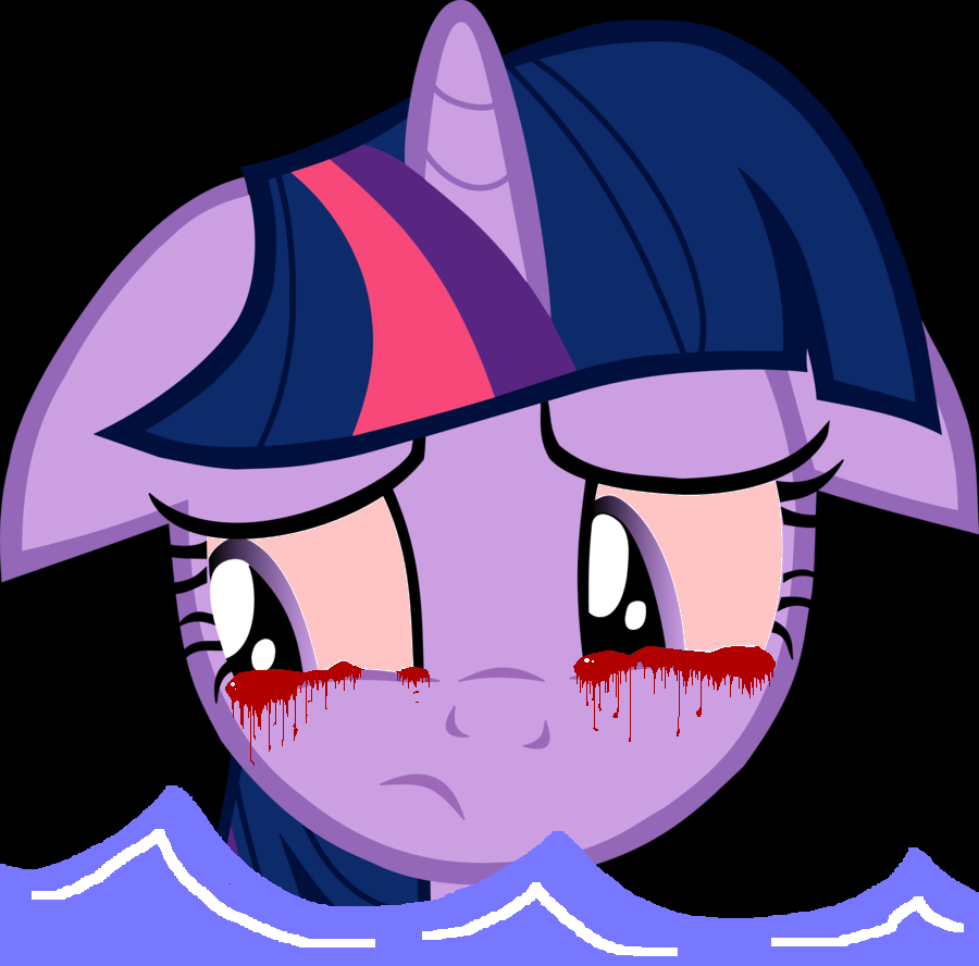 #424553 - semi-grimdark, twilight sparkle, blood, drowning, female ...