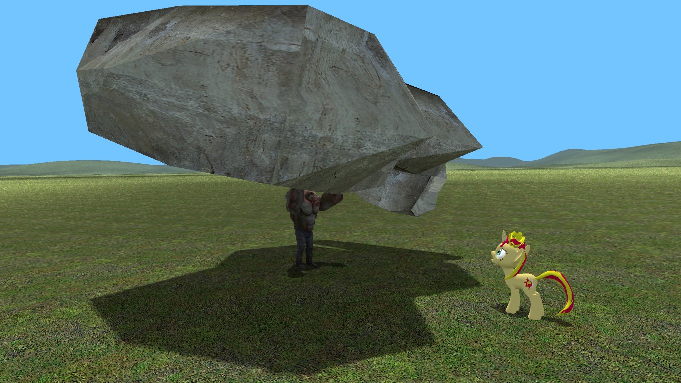 #428527 - safe, sunset shimmer, pony, zombie, 3d, concrete, gmod, left ...