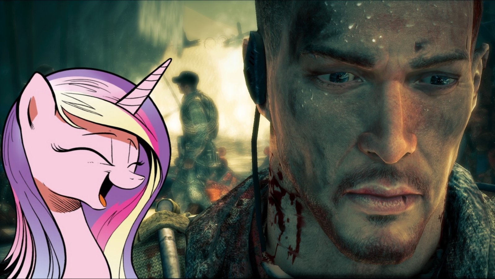 #438503 - semi-grimdark, princess cadance, g4, blood, cadance laughs at ...