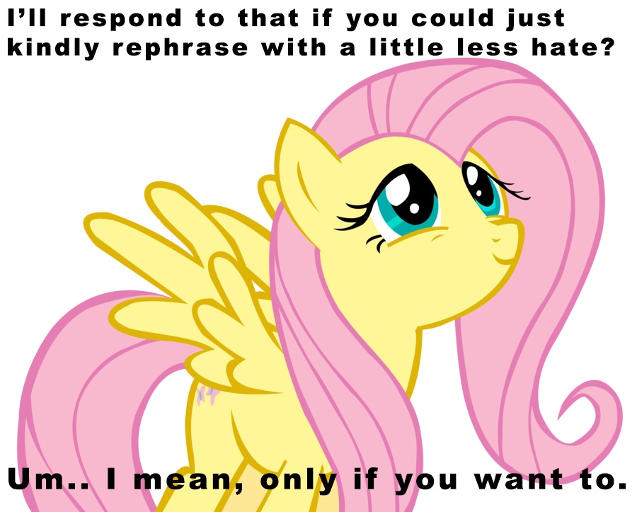 #423172 - safe, fluttershy, female, solo, text - Derpibooru