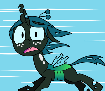 #525321 - safe, artist:syggie, queen chrysalis, changeling, changeling ...