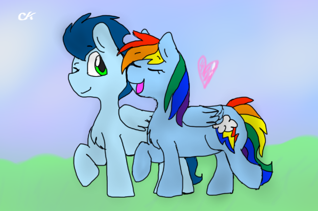 #528364 - safe, artist:captain-cheerio, rainbow dash, soarin', g4 ...