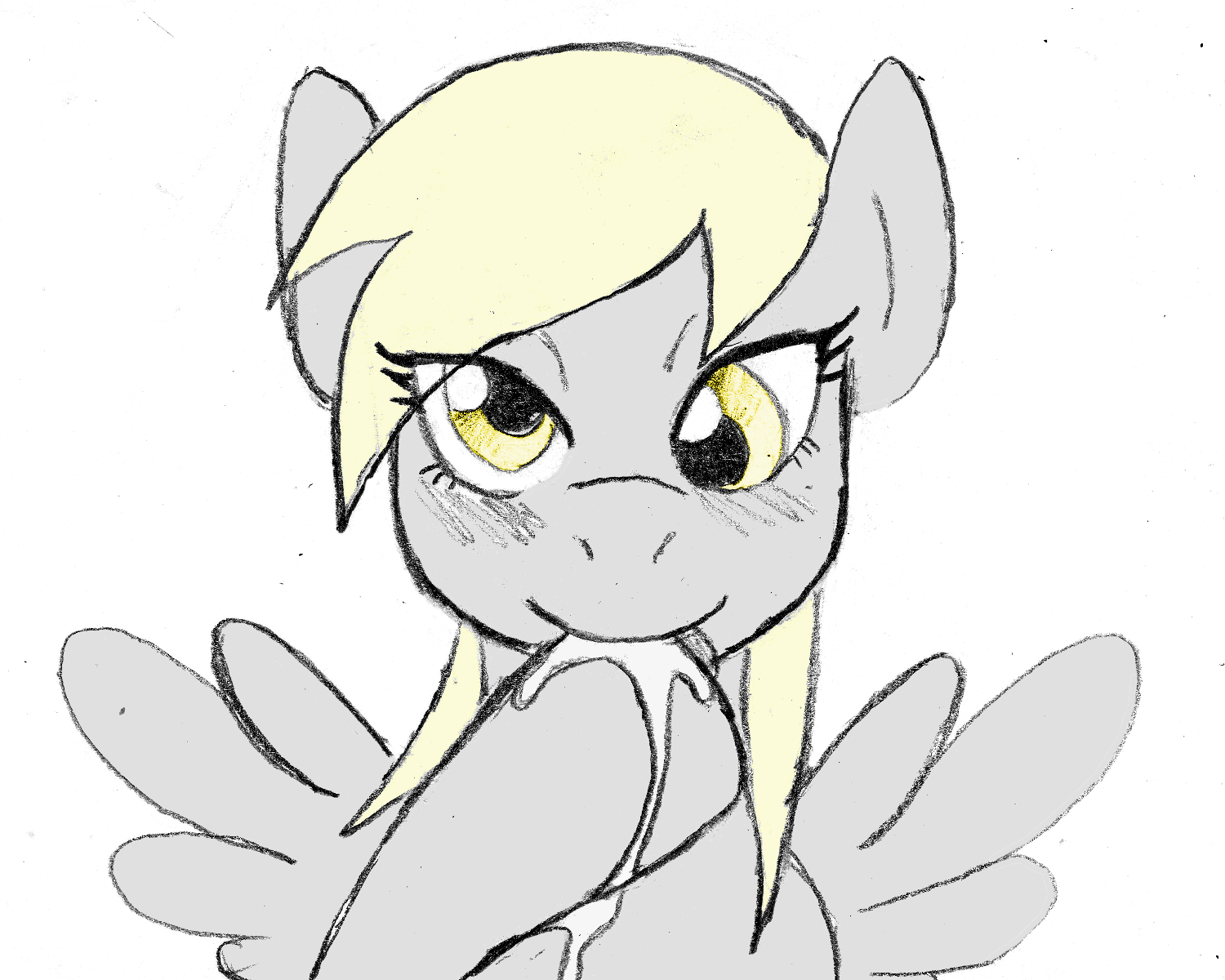 #530289 - suggestive, artist:dj-black-n-white, derpy hooves, pegasus ...