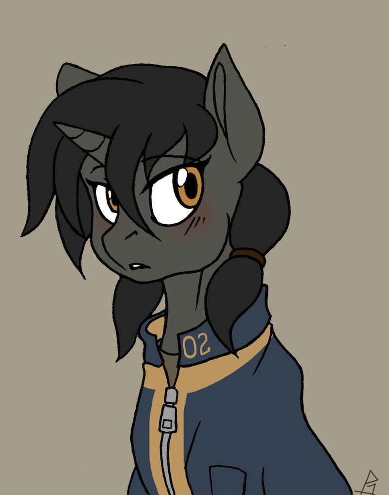 #530383 - safe, artist:whitepone, oc, oc only, oc:littlepip, pony, unicorn, fallout equestria ...