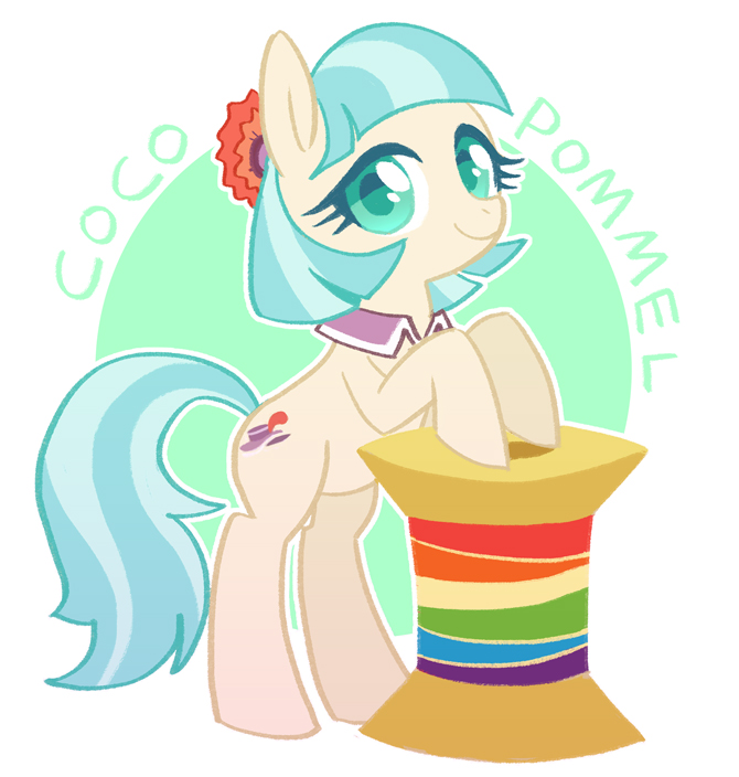 #517557 - safe, artist:qpqp, coco pommel, earth pony, pony, g4, my ...