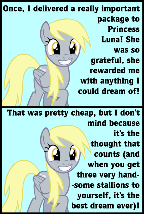 #740016 - suggestive, derpy hooves, pegasus, pony, g4, doubly delighted derpy meme, exploitable ...