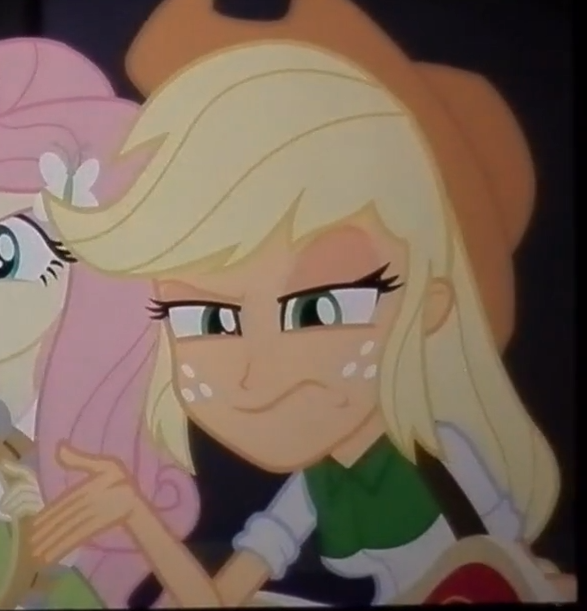 #743170 - safe, screencap, applejack, fluttershy, equestria girls, g4 ...
