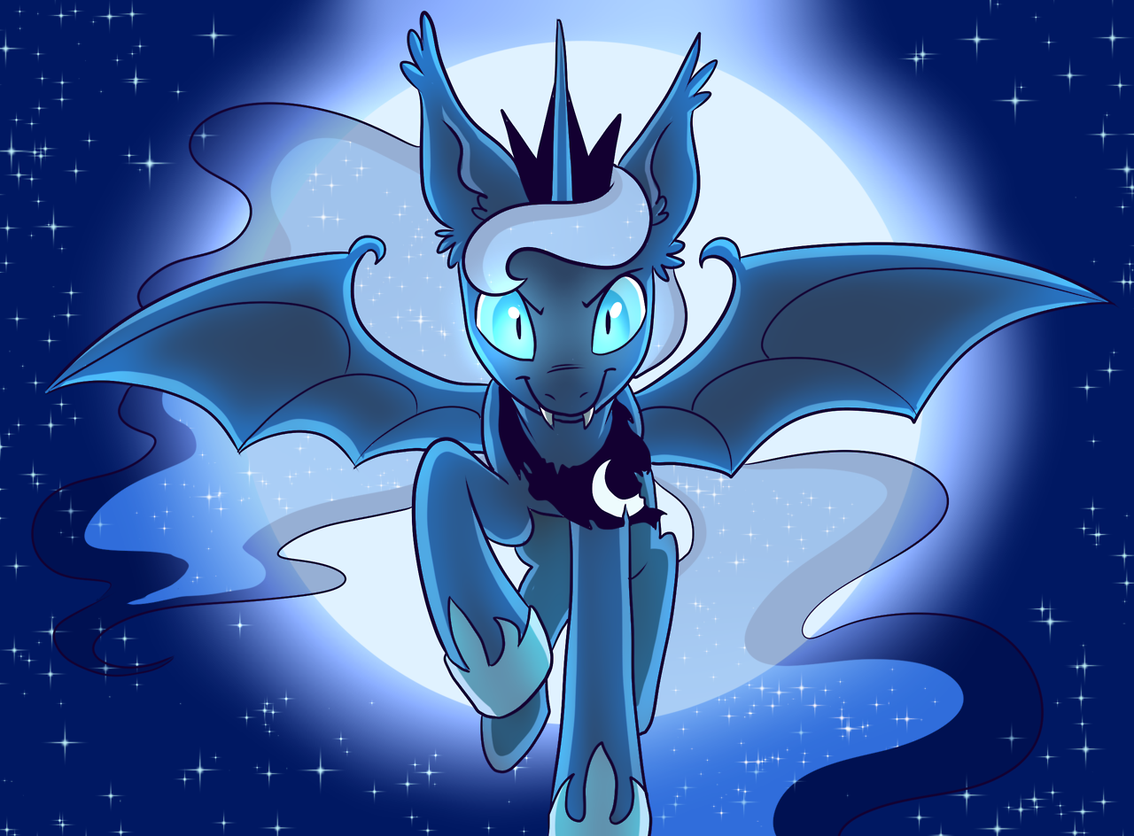 #749392 - safe, artist:pixel-prism, princess luna, bat pony, pony ...