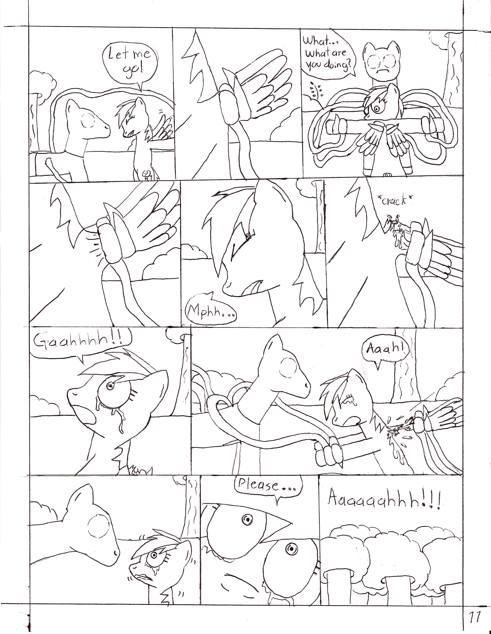 #751551 - grimdark, artist:rakesuk, rainbow dash, blood, comic, crying ...