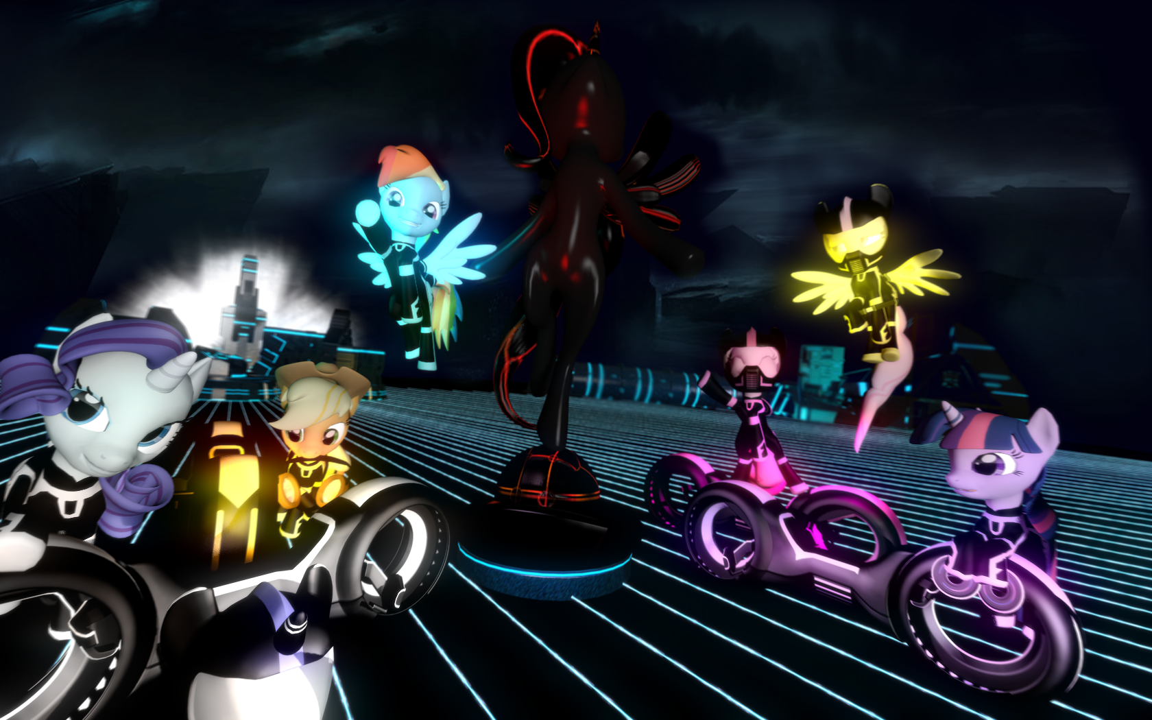 #737696 - safe, artist:anotherpony, applejack, fluttershy, pinkie pie ...