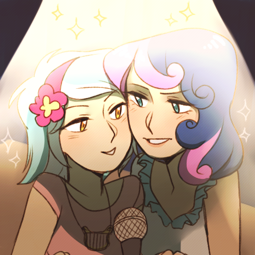 #738728 - safe, artist:mimimonlon, bon bon, lyra heartstrings, sweetie ...