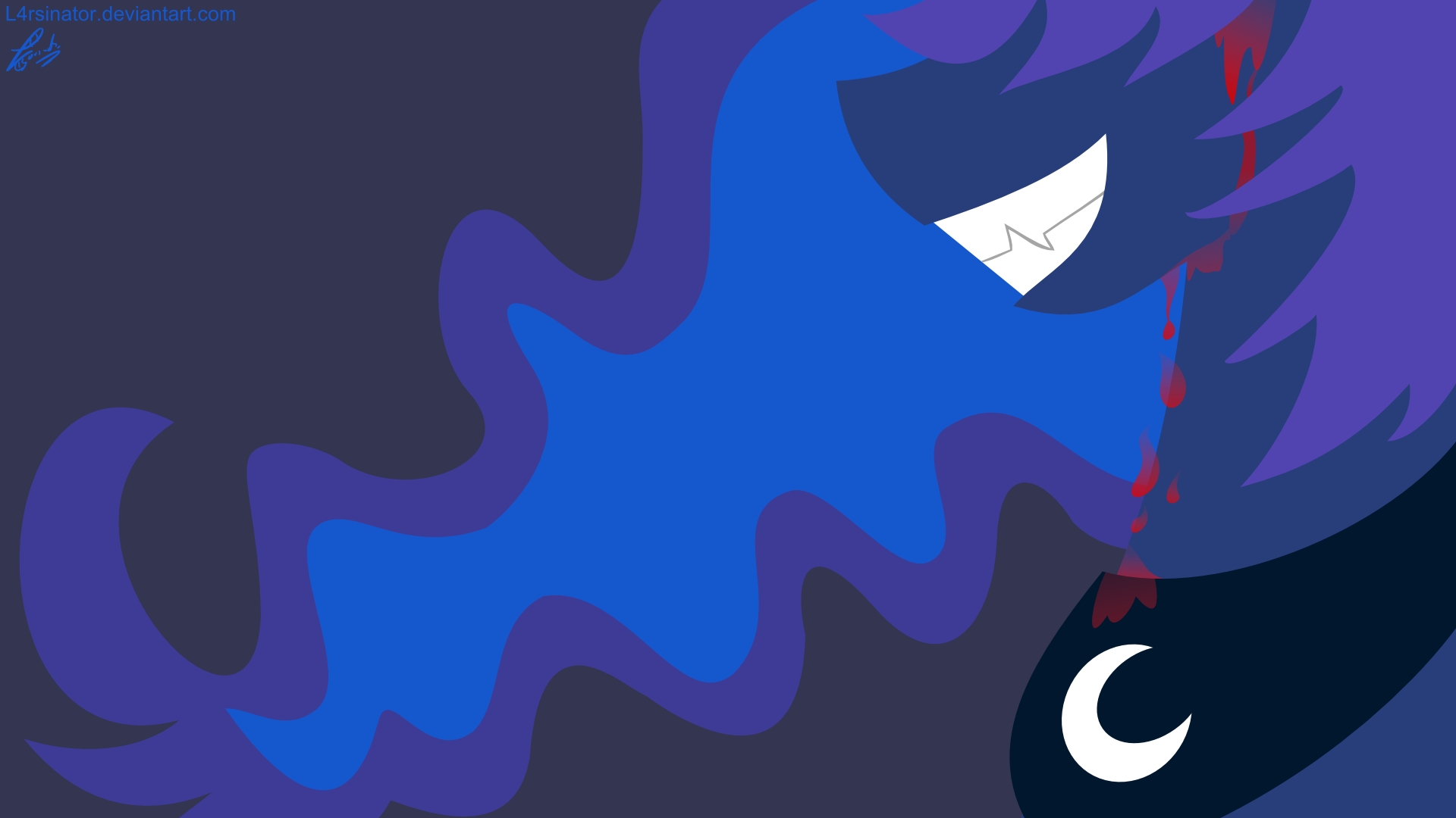 #738940 - semi-grimdark, artist:magical disaster, princess luna, blood ...