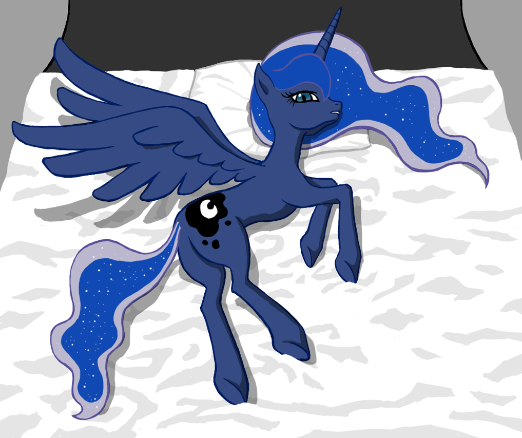 #766077 - safe, artist:dannylim86, princess luna, bed, butt, female ...