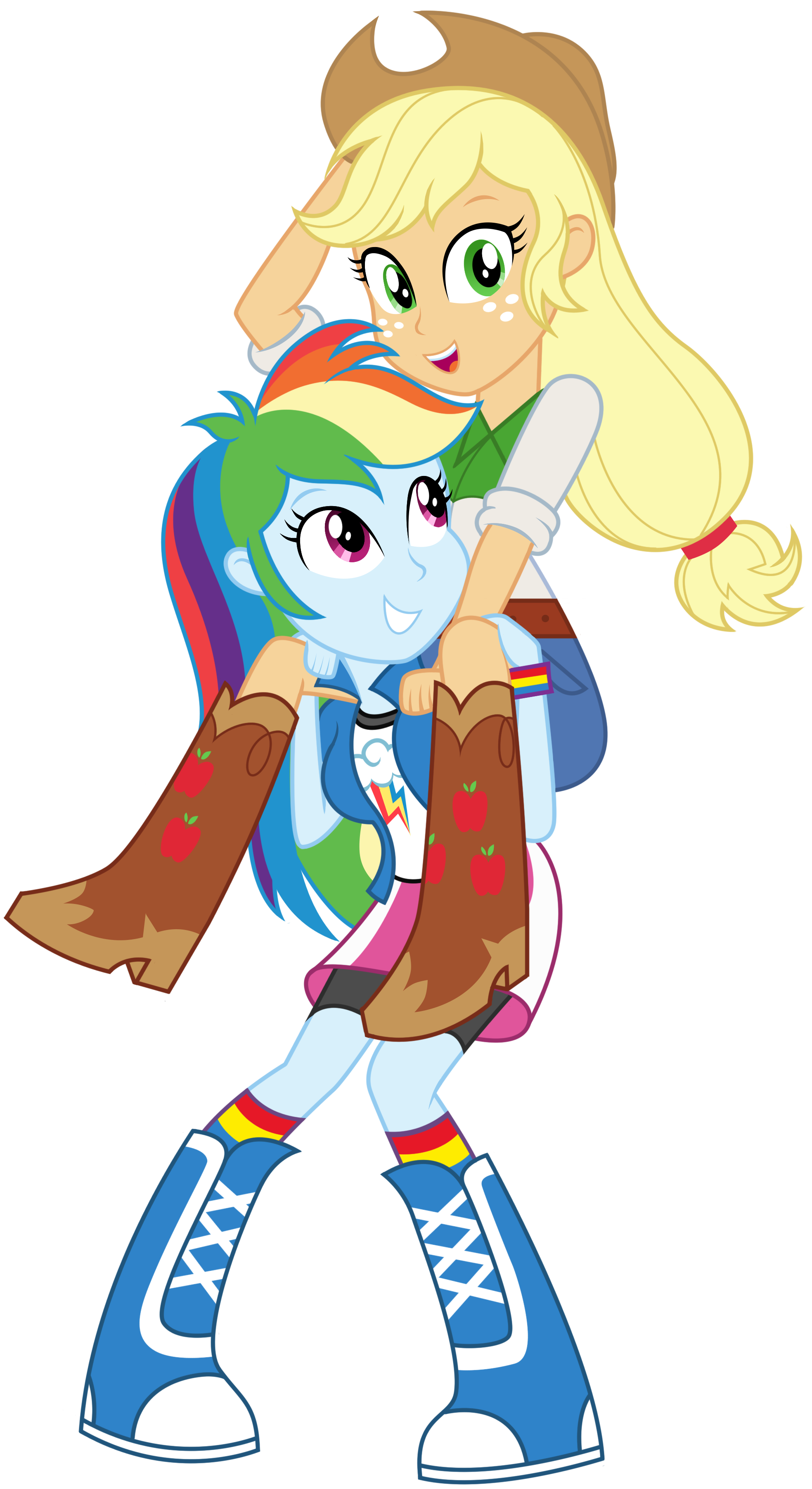 #768852 - safe, artist:famousmari5, applejack, rainbow dash, equestria ...
