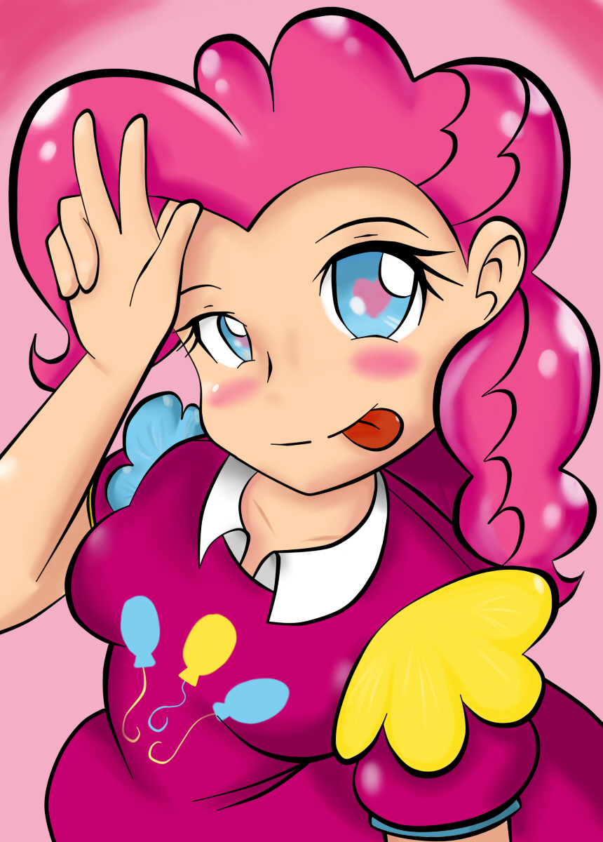 #769475 - safe, artist:noisyvox, pinkie pie, human, female, humanized ...