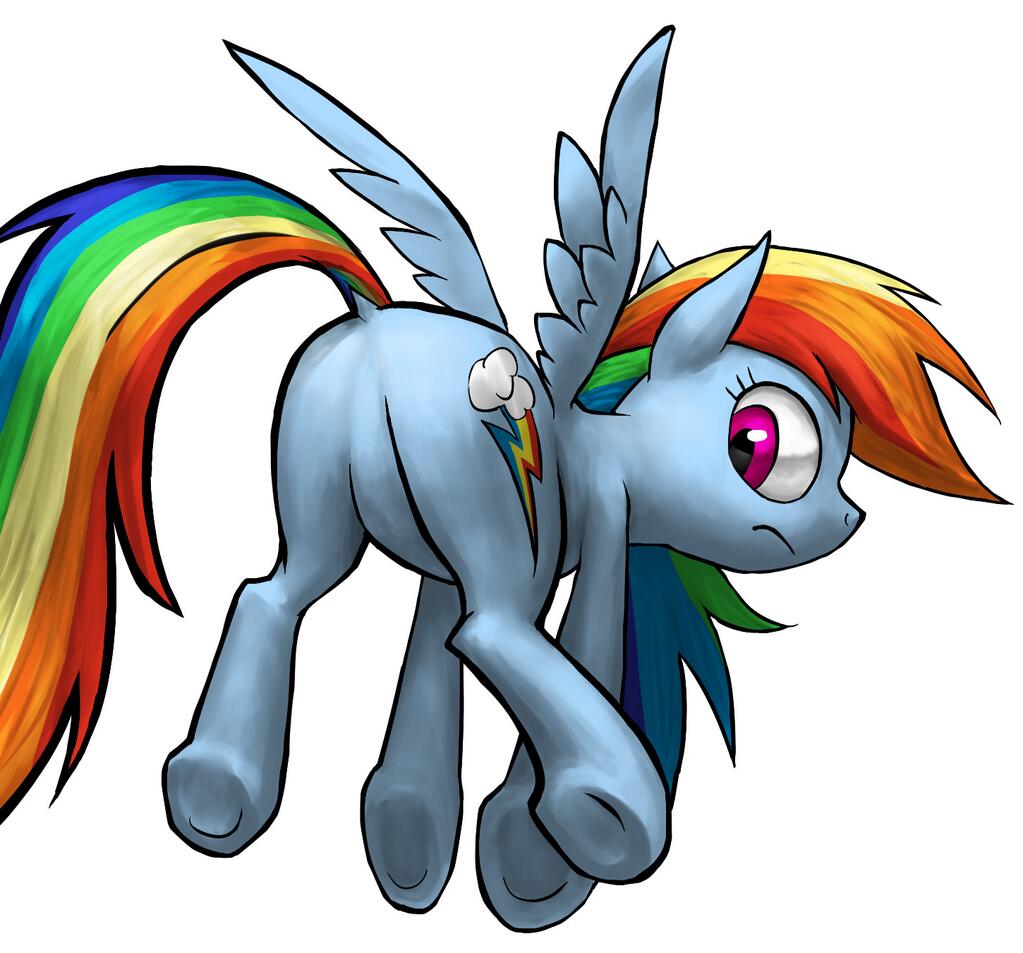 #791732 - safe, artist:murskme, rainbow dash, g4, butt, cute ...