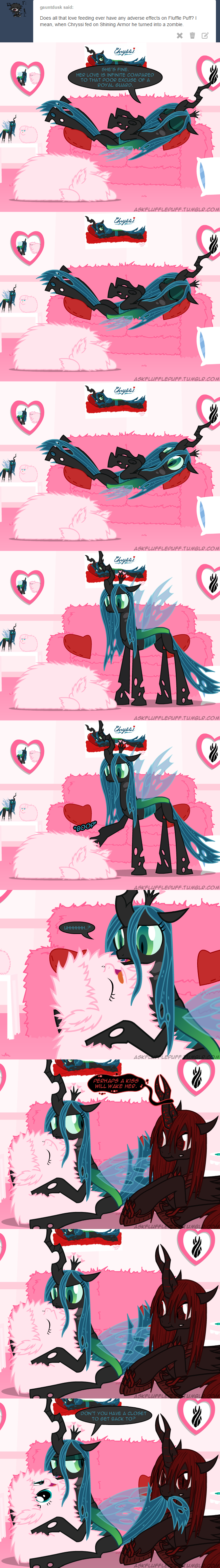 #780656 - safe, artist:mixermike622, queen chrysalis, oc, oc:fluffle ...