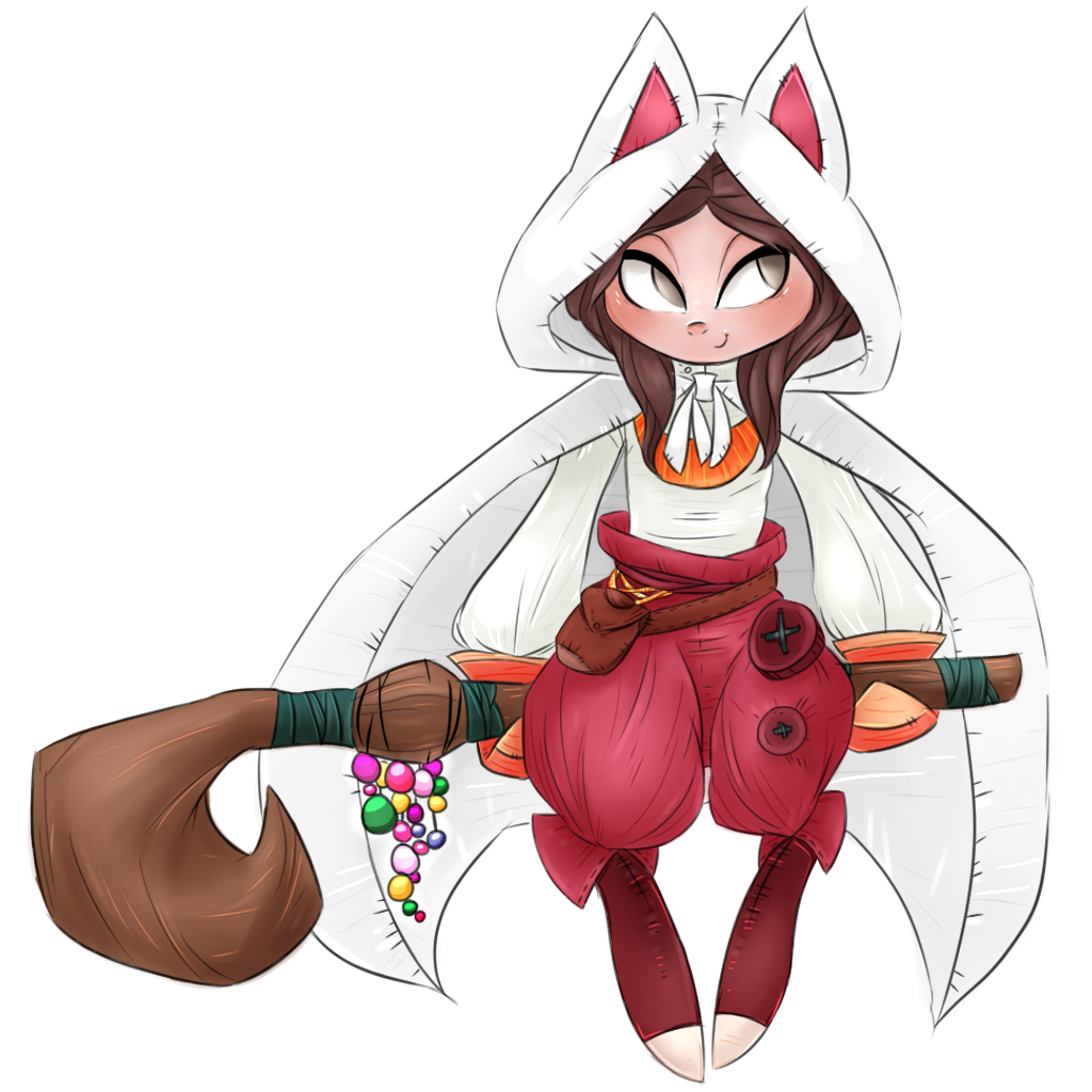 #555283 - safe, artist:granifloru, semi-anthro, clothes, final fantasy ...