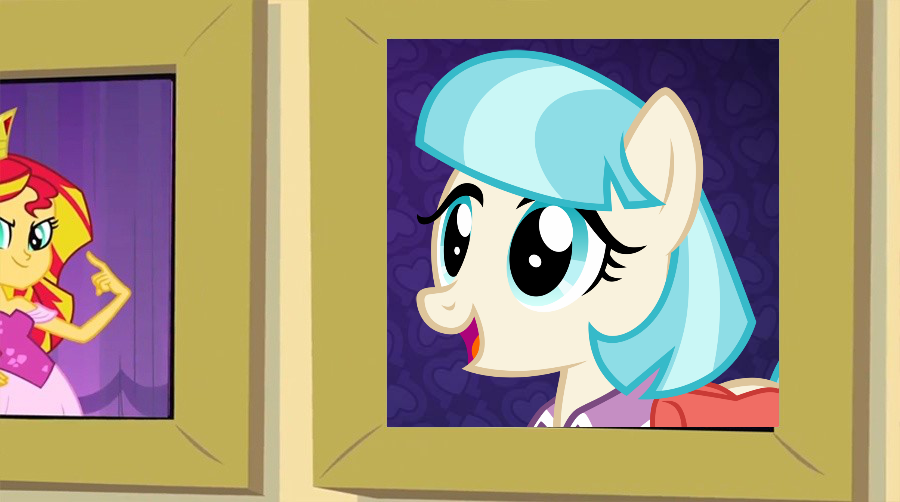 #544219 - safe, coco pommel, sunset shimmer, equestria girls, exploitable meme, meme, prom queen ...