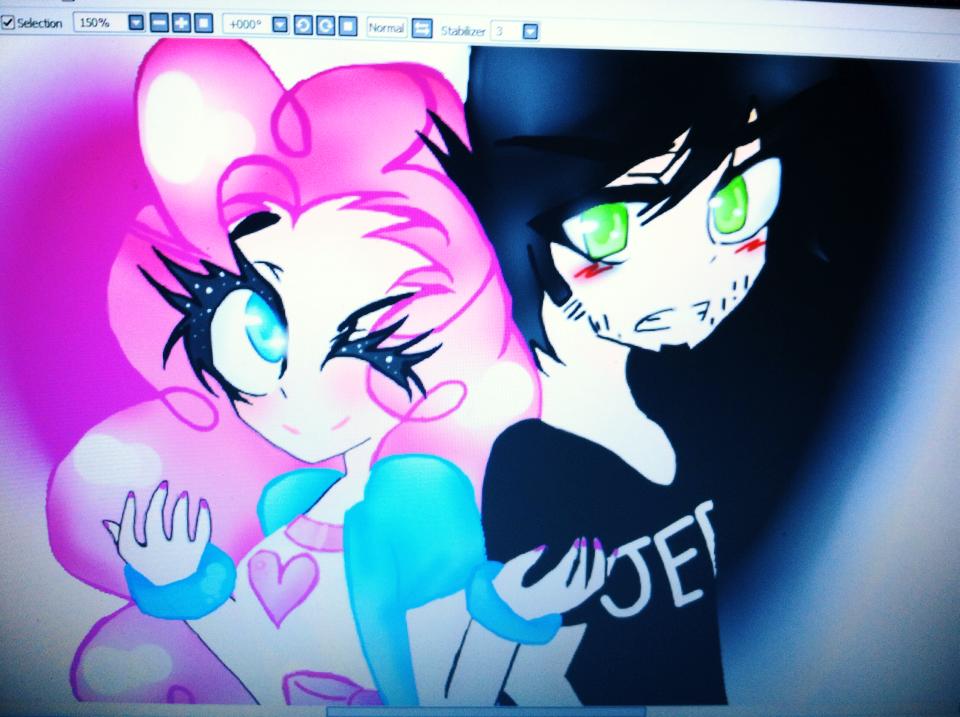 #546327 - safe, artist:invader-moon-chibi, pinkie pie, human, equestria ...