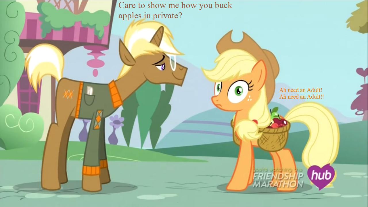 #546722 - suggestive, edit, edited screencap, screencap, applejack ...