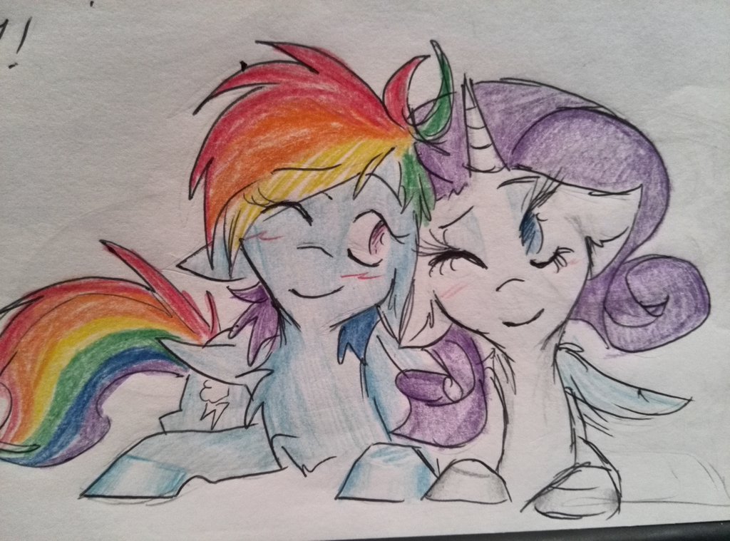 #563885 - safe, artist:heeeeresizzy, rainbow dash, rarity, female ...