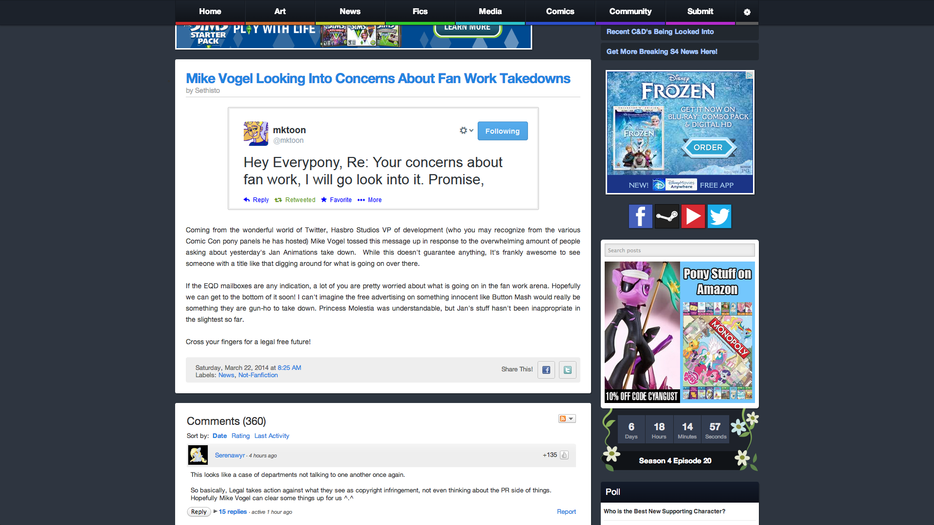 #582210 - safe, equestria daily, comments, intensedebate, mike vogel, text, twitter - Derpibooru