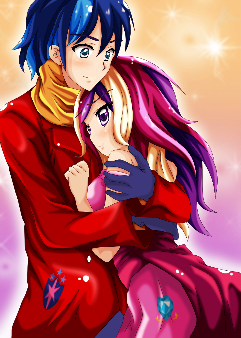 #589398 - safe, artist:abbyc26, princess cadance, shining armor, human ...