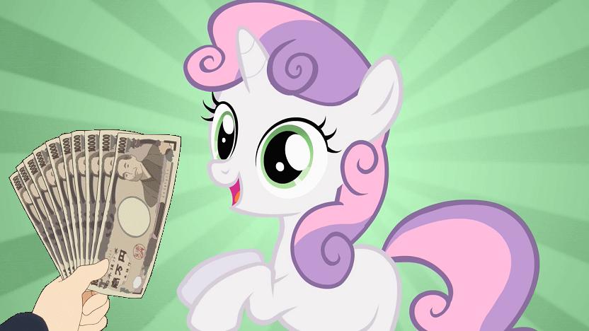 #568660 - safe, sweetie belle, g4, female, fistful of yen, meme, money ...