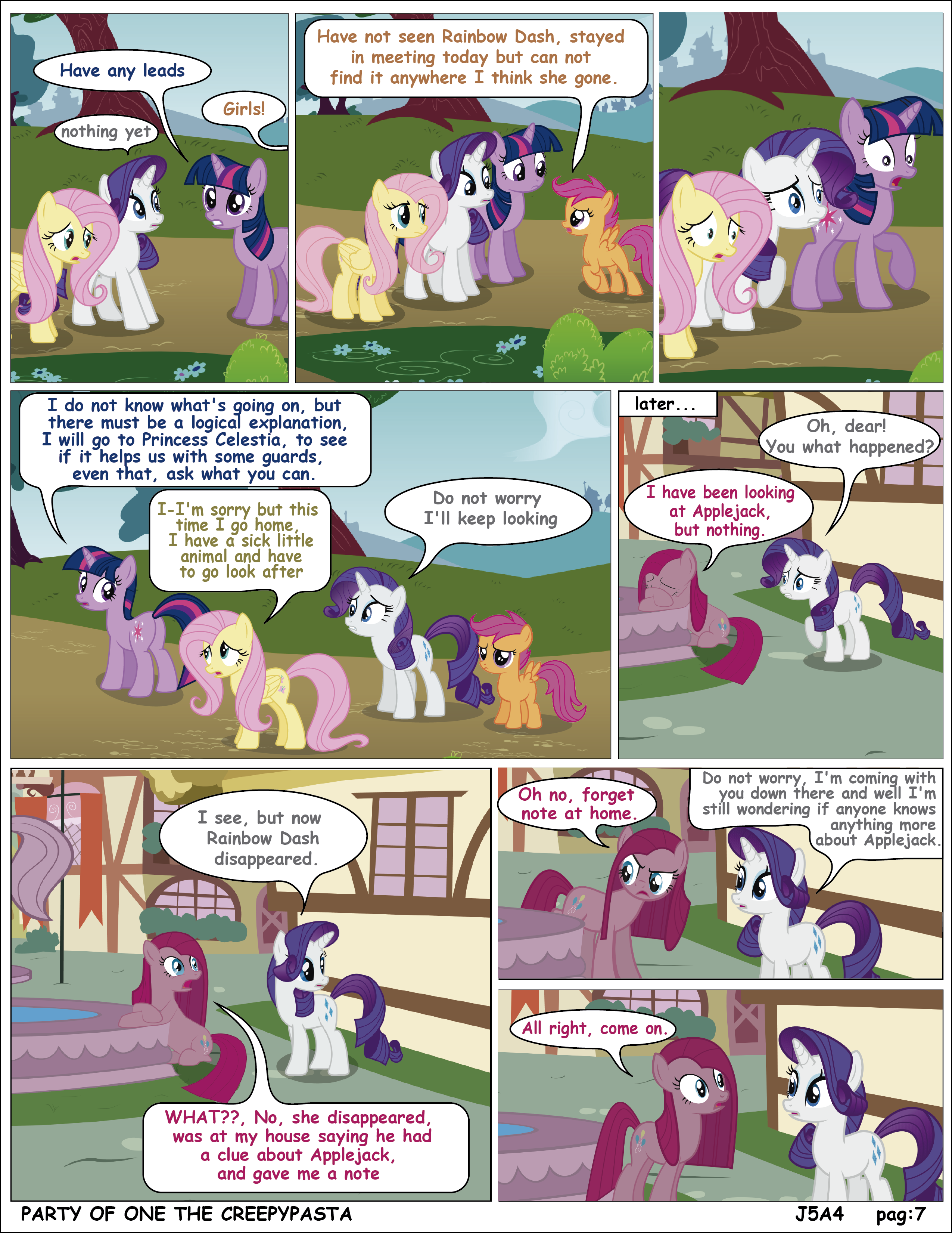 #601406 - safe, artist:j5a4, fluttershy, pinkie pie, rarity, scootaloo ...