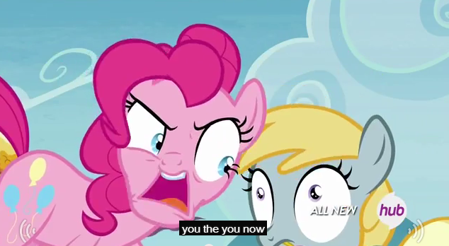 #605067 - safe, screencap, chirpy hooves, pinkie pie, trade ya, faic ...