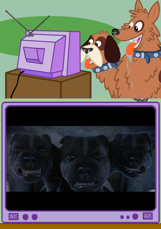 #605179 - safe, orthros, cerberus, dog, exploitable meme, fluffy (harry ...