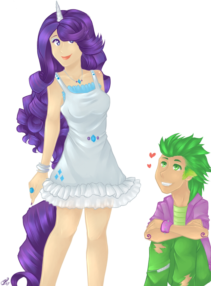 #622387 - safe, artist:nynjakat, rarity, spike, human, female, heart ...